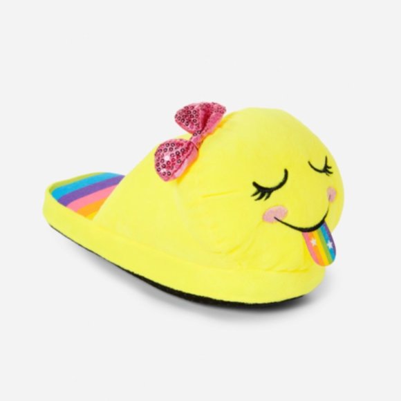 Justice | Shoes | Original Justice Girls Rainbow Emoji Slippers Size ...